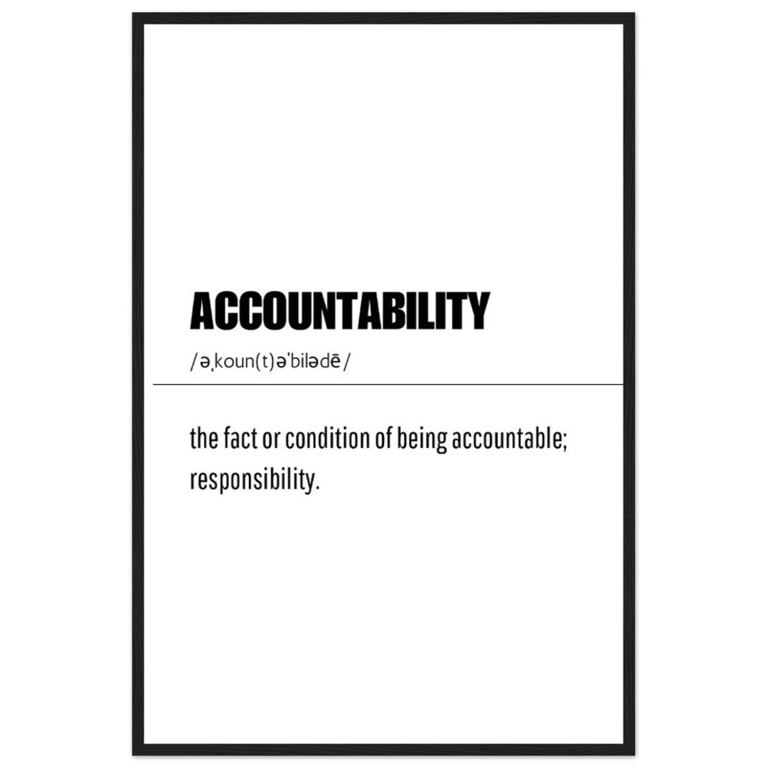 Accountability Motivational Wall Set, Decor for Office, Success Quotes ...