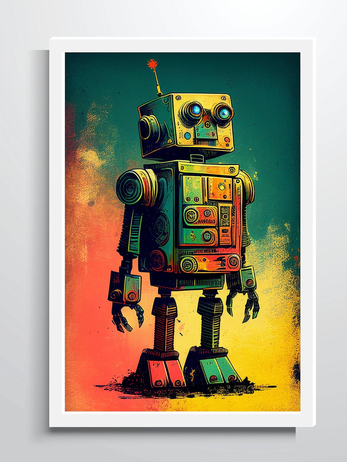 Retro Robot Wall Art for Game Room Robot Poster Art Digital Download - Etsy