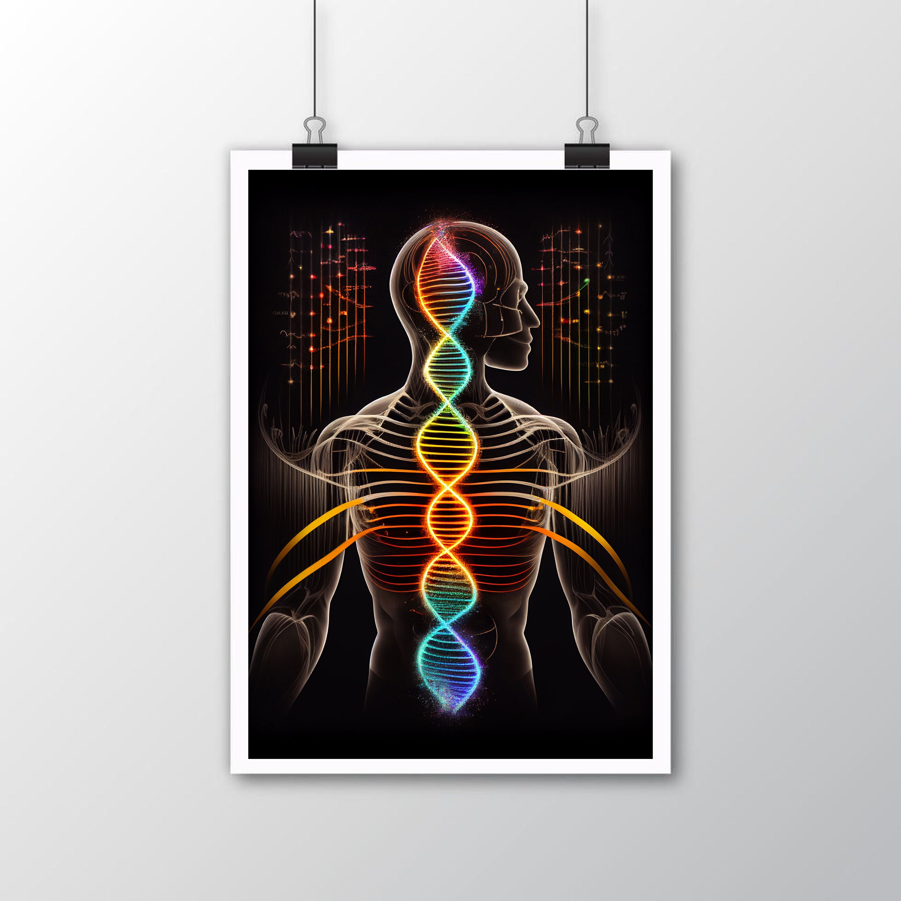 DNA Wall Art Science Health Meditation Wall Art for Office DNA Studio ...