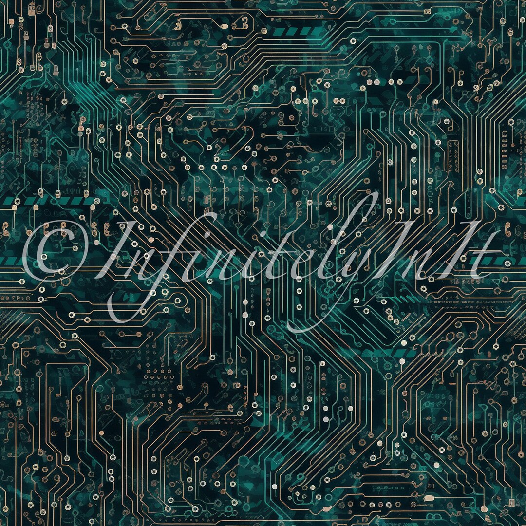 Circuit Board Pattern Tile for Personal or Commercial Use Digital ...