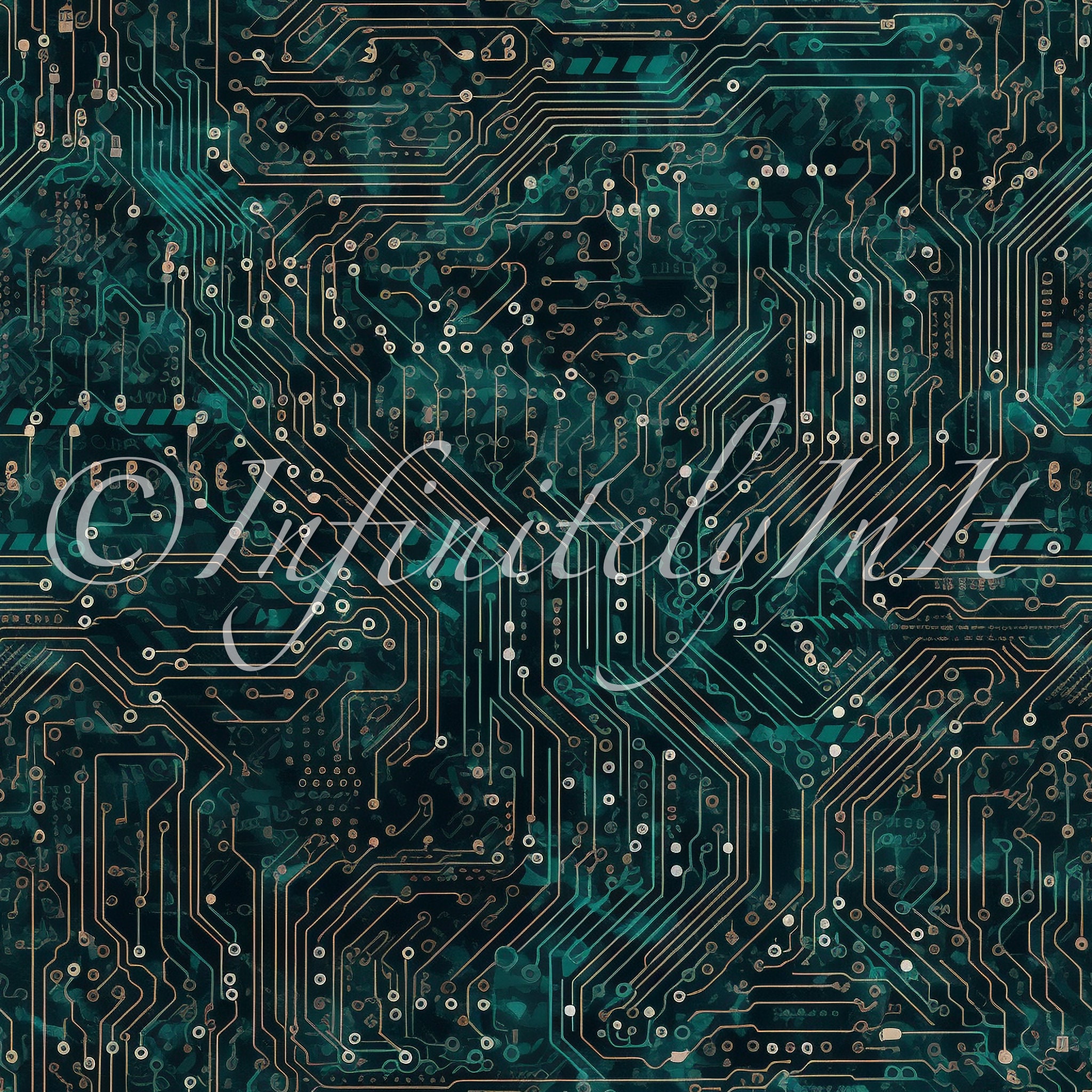 Circuit Board Pattern Tile