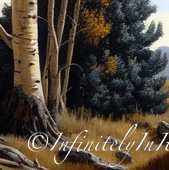 Aspen Tree Wall Art for Living Room Tree Painting Oil Painting Art ...