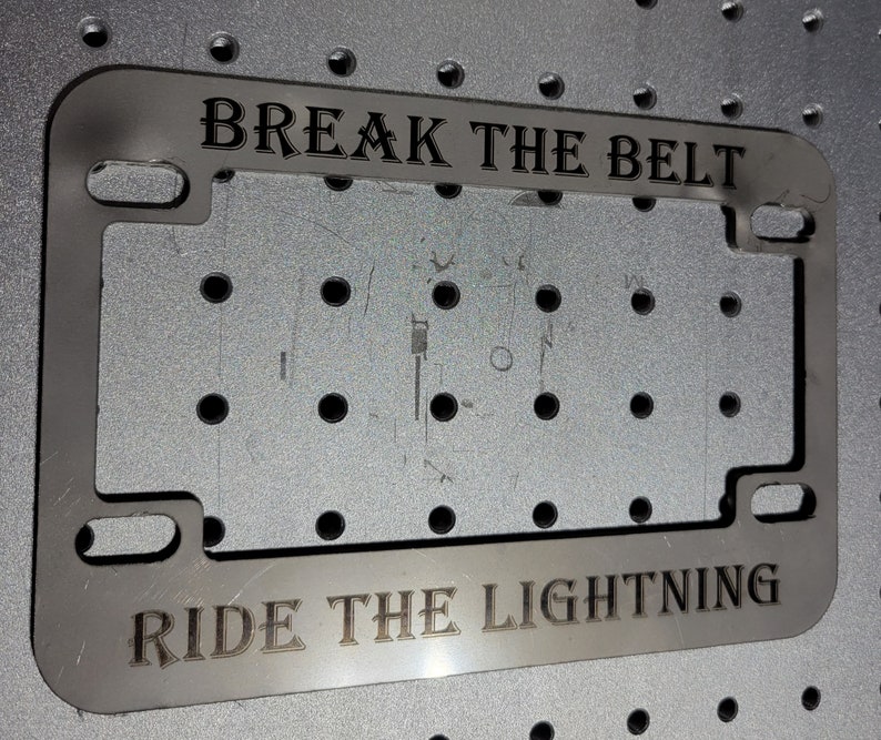 Laser Engraved Stainless Steel Motorcycle License Plate Frame - Etsy