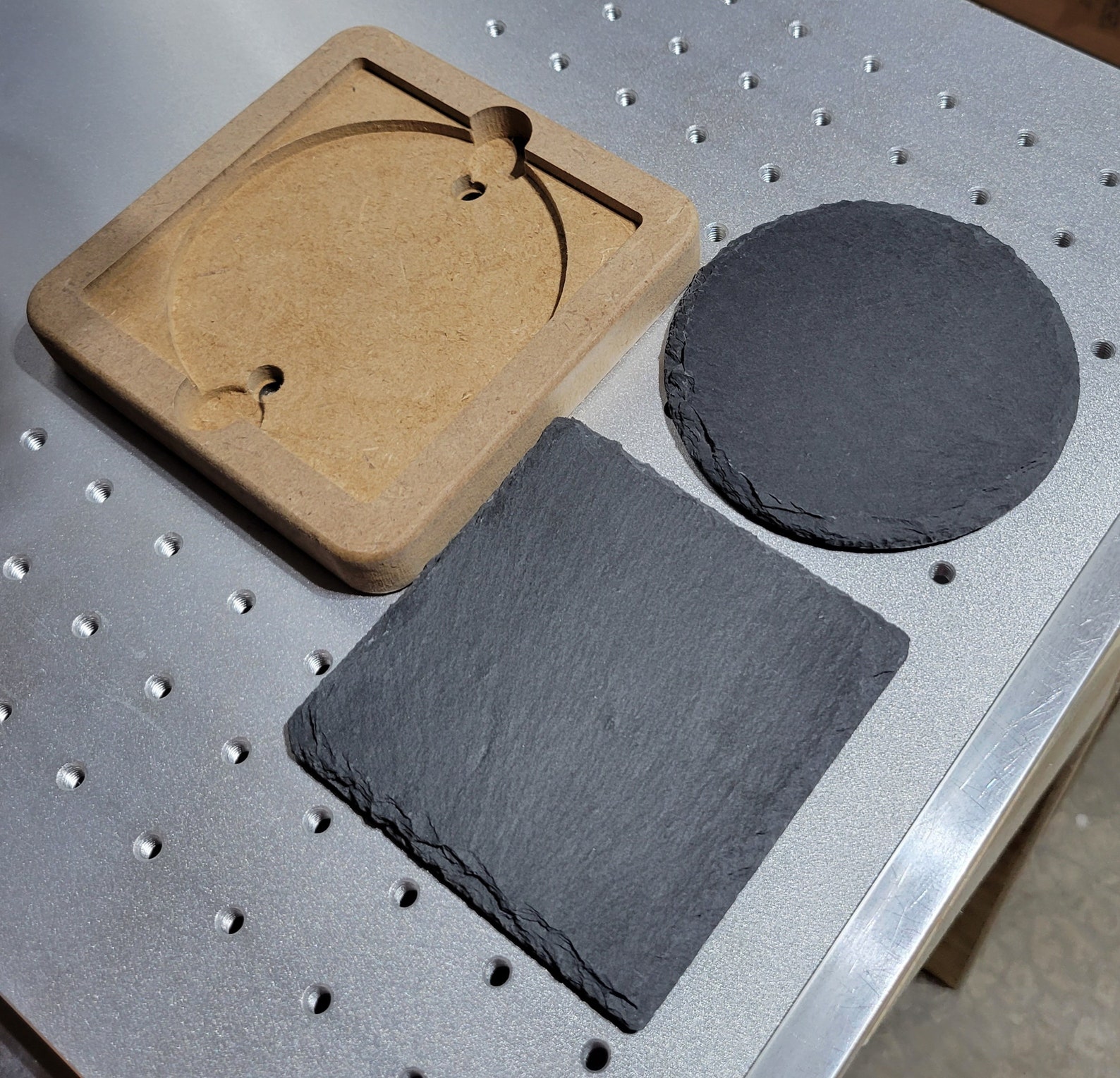 Laser Engraving Fixture for Slate Coasters - Etsy