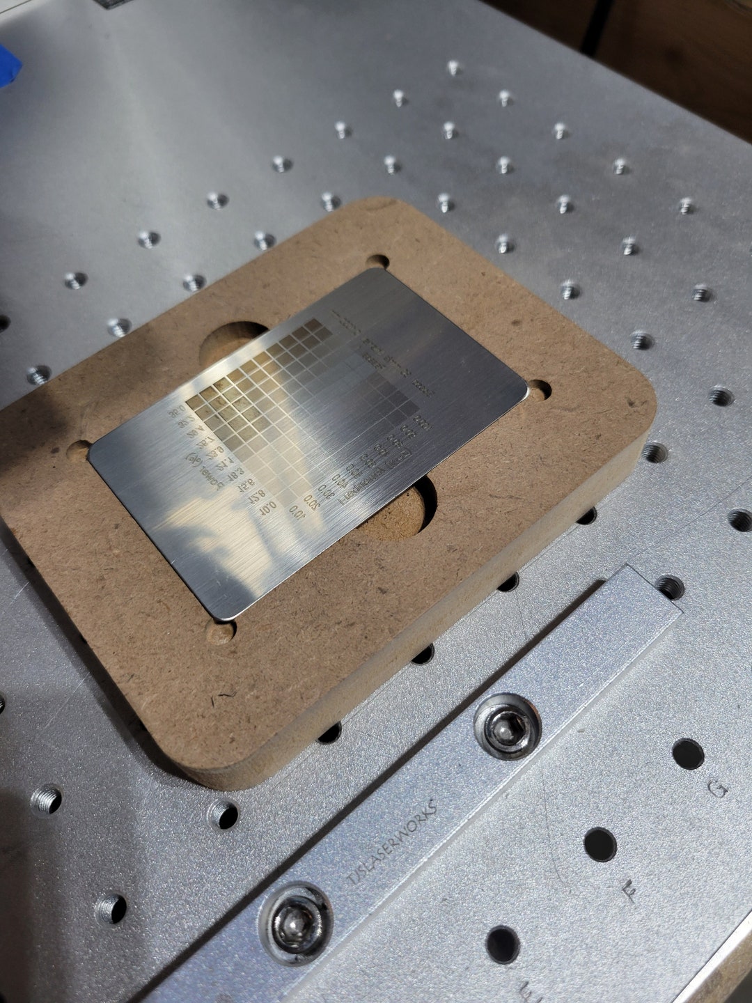 Laser Engraving Fixture for Lightburn Settings on Stainless Steel ...