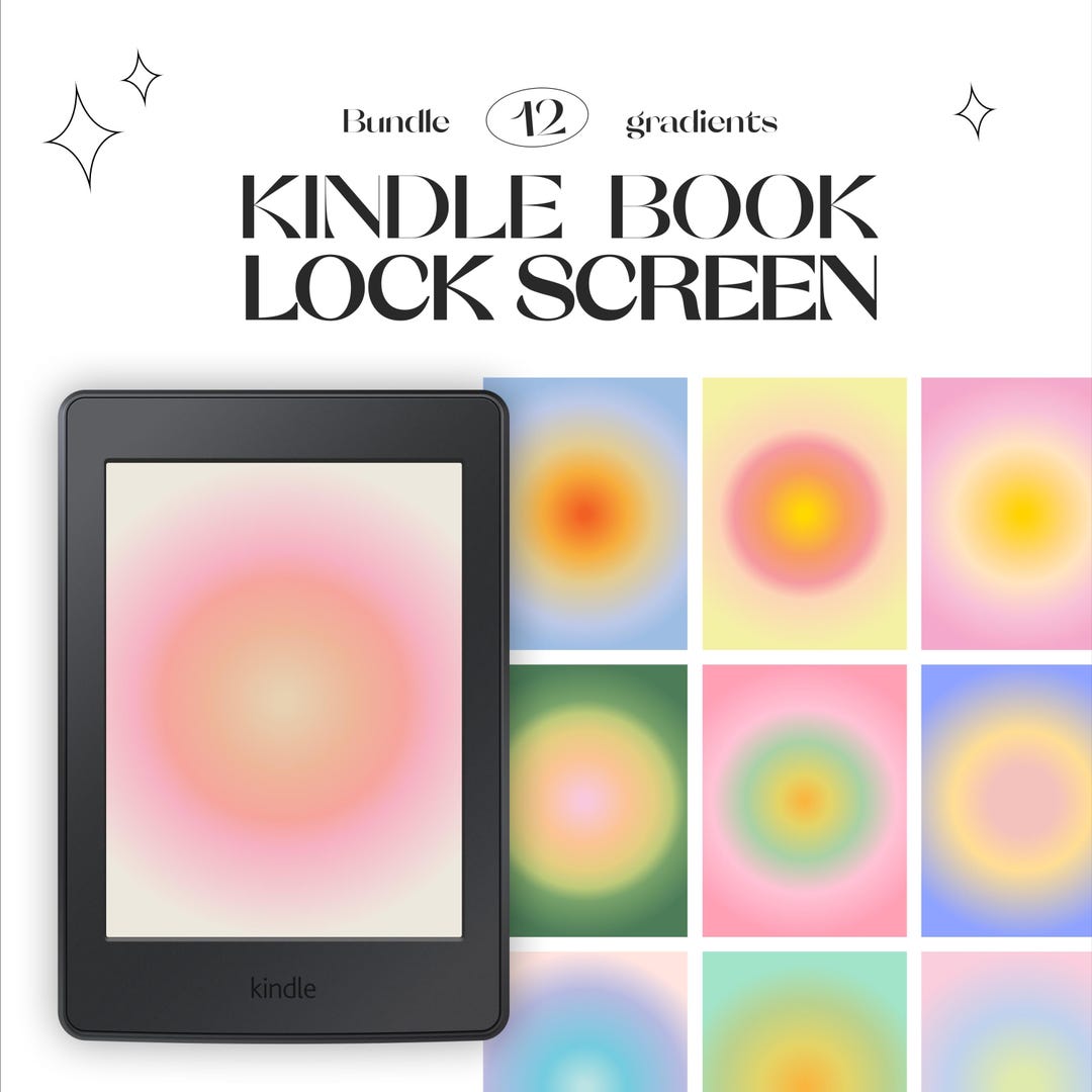 Kindle Lock Screen: 12 Aura Gradient Wallpapers (digital Download) - Etsy