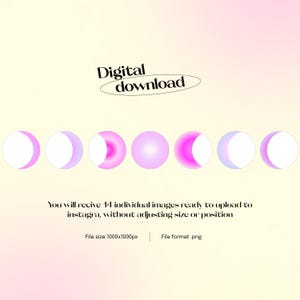 Moon Phase Instagram Highlight Covers: Minimalist Celestial Icons ...
