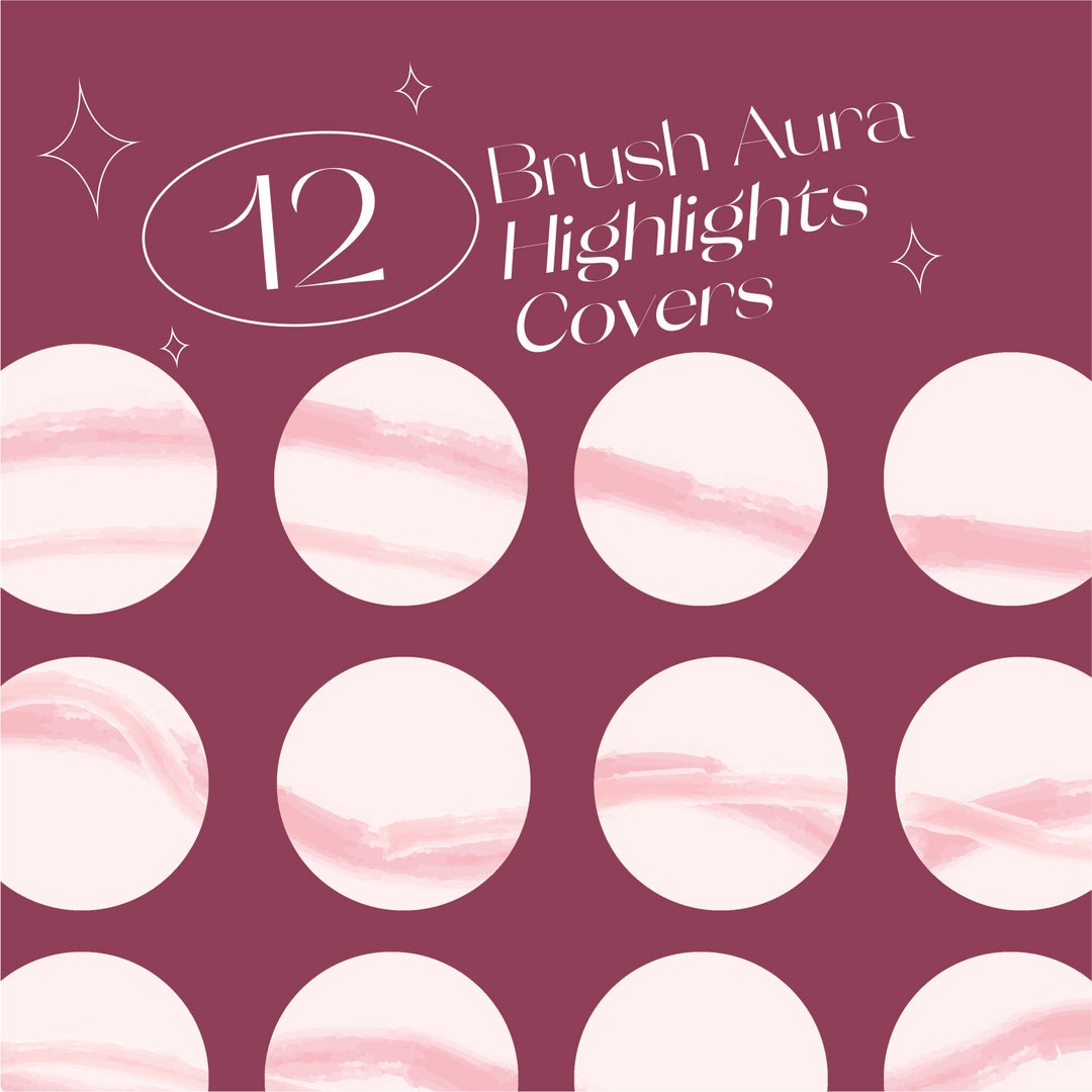 Pink Brushstroke Instagram Highlight Covers, Girly Aesthetic (digital ...