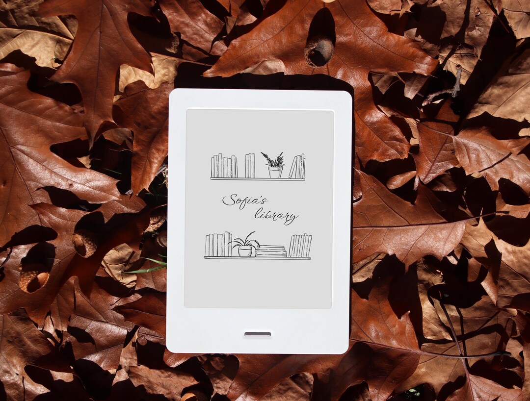 Personalized Kindle Lock Screen: Minimalist Bookshelf Wallpaper ...