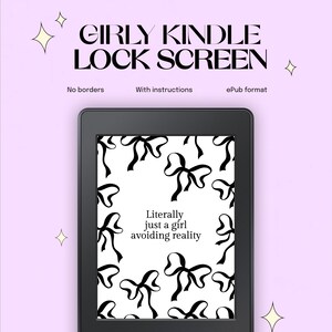 Coquette Kindle Lock Screen: Bow Design Wallpaper (digital Download) - Etsy