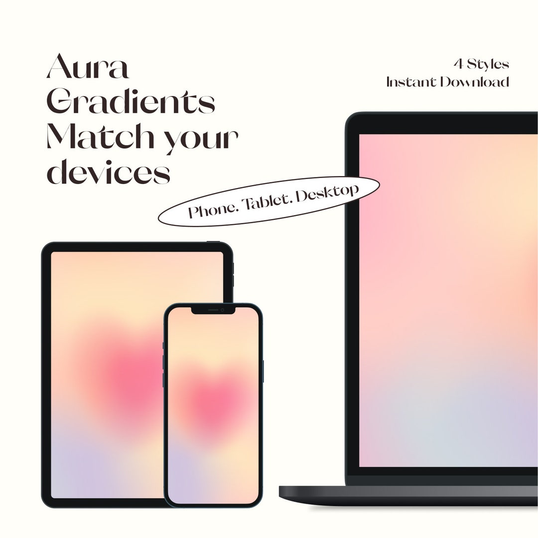 Gradient Background Bundle Aura Gradient Lockscreen Dreamy Pastel ...