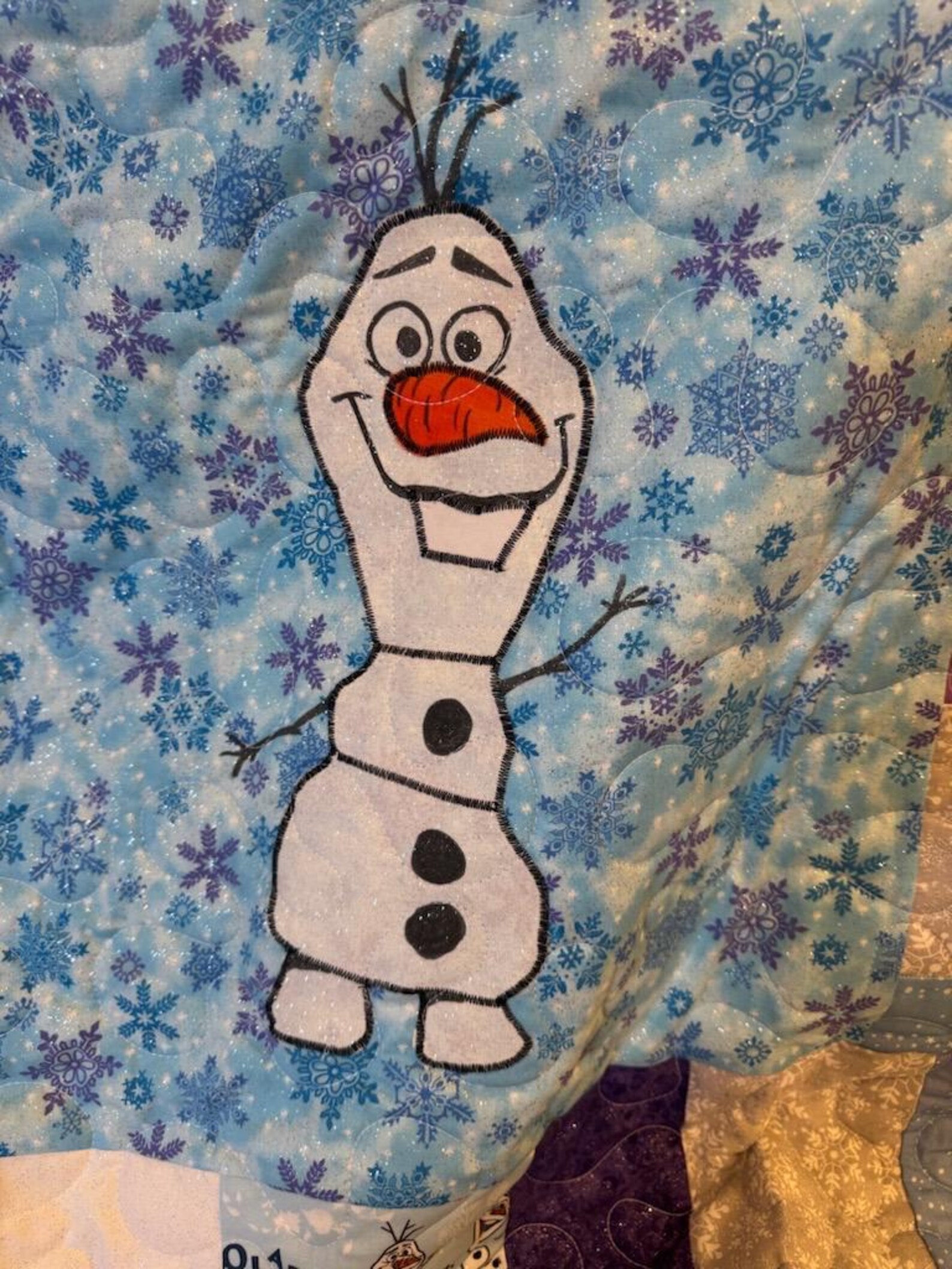 Olaf Quilt/ Throw Applique - Etsy