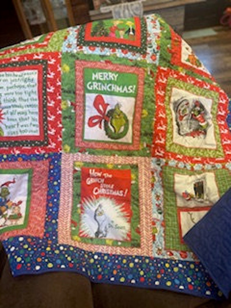 Grinch Applique Quilt/throw - Etsy
