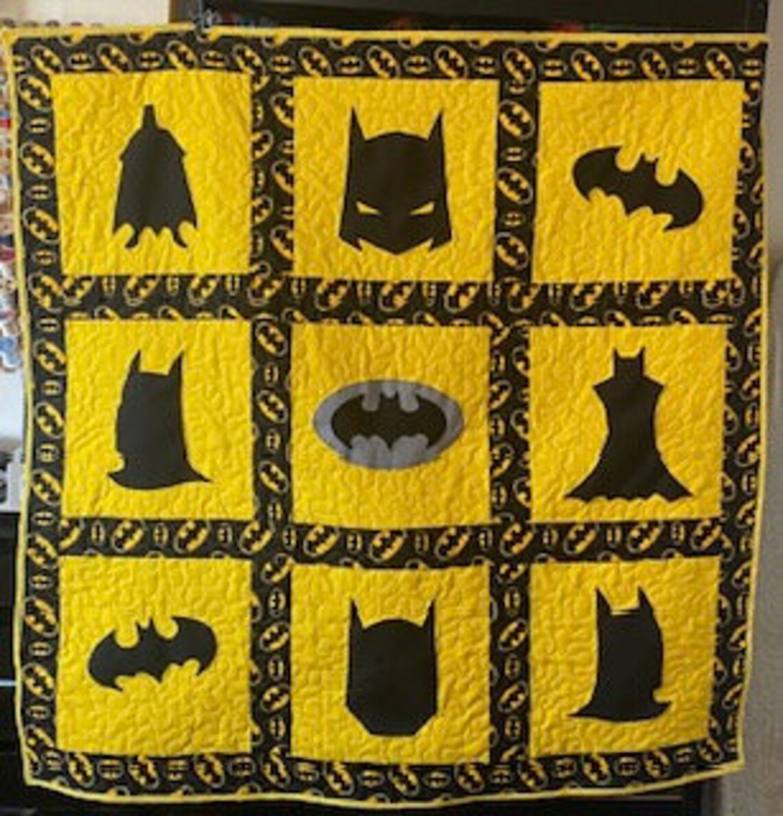 Batman Throw/quilt Superhero - Etsy