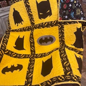 Batman Throw/quilt Superhero - Etsy