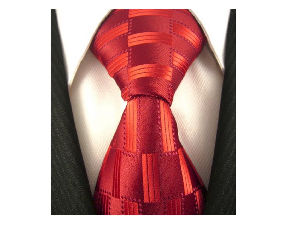 Scott Allan Mens Tie Red | Power Red Necktie for Him | Corbatas Para ...