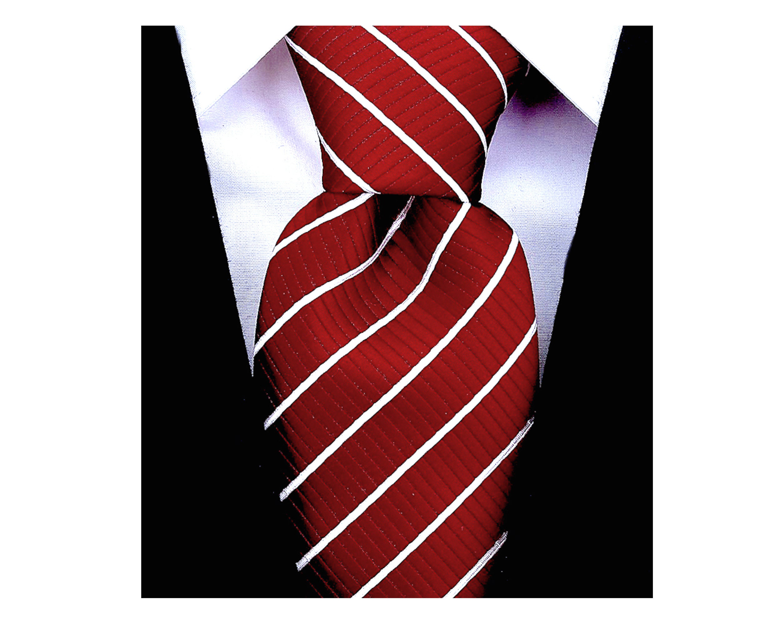 Scott Allan Classic Burgundy Mens Tie Stripe Maroon Mens Tie for Him ...