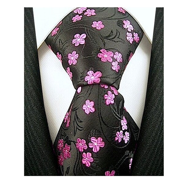 Black Pink Tie - Etsy