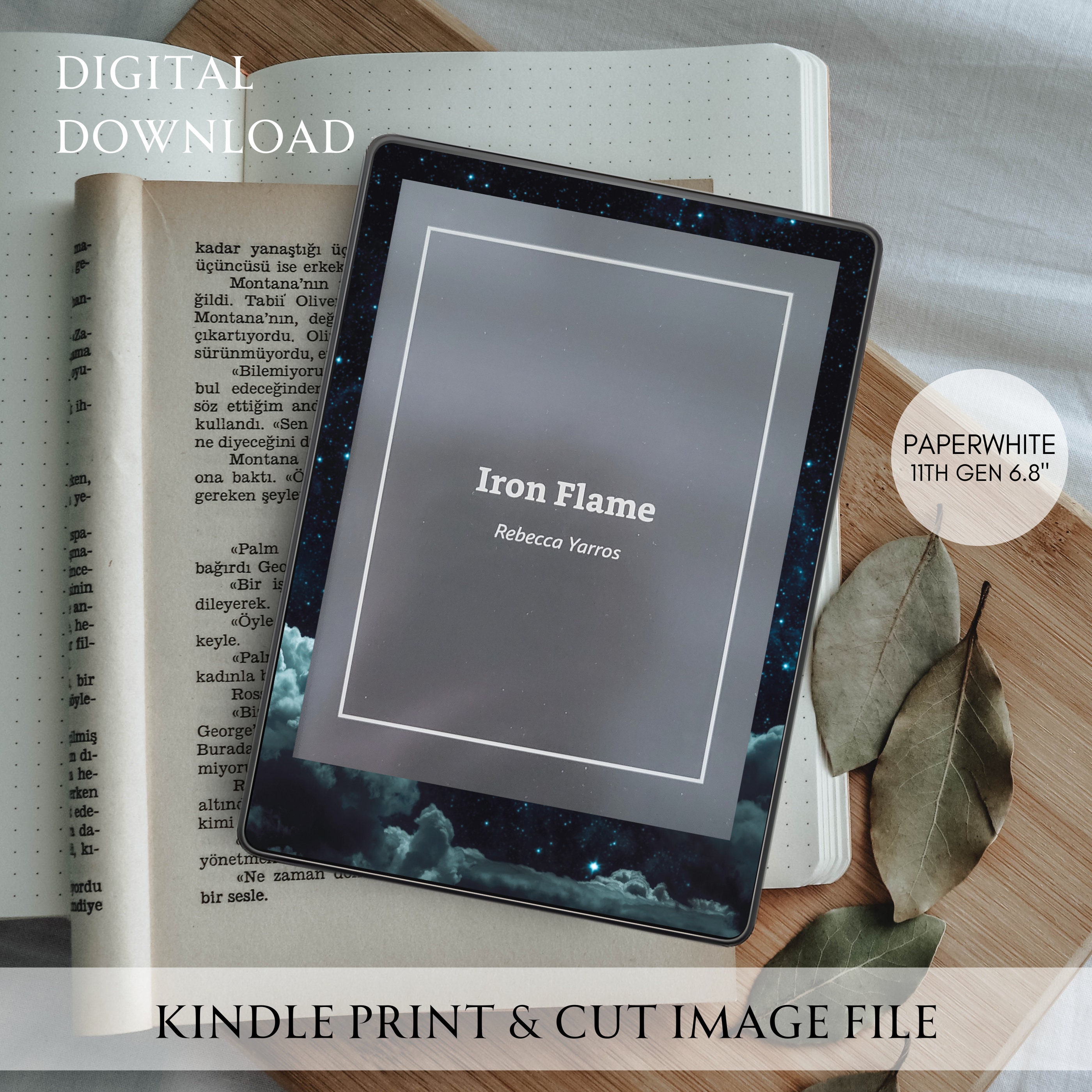 Mist and Stardust Kindle Skin PNG Print and Cut File | Paperwhite Gen ...