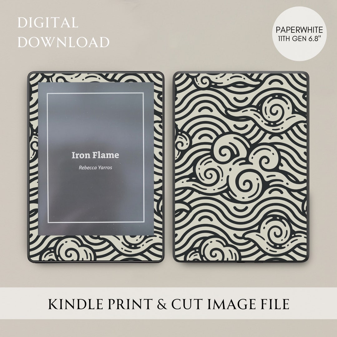 Line Art Clouds Kindle Skin PNG Print and Cut File | Paperwhite Gen 11 ...