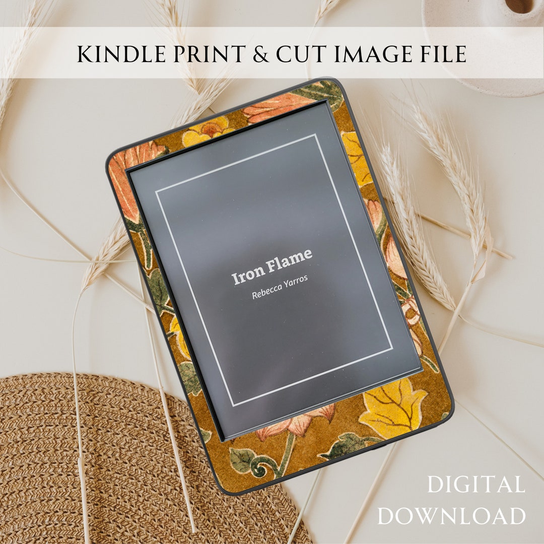 Autumn Floral Kindle Skin PNG Print and Cut File | 2022 BASIC Kindle 6 ...