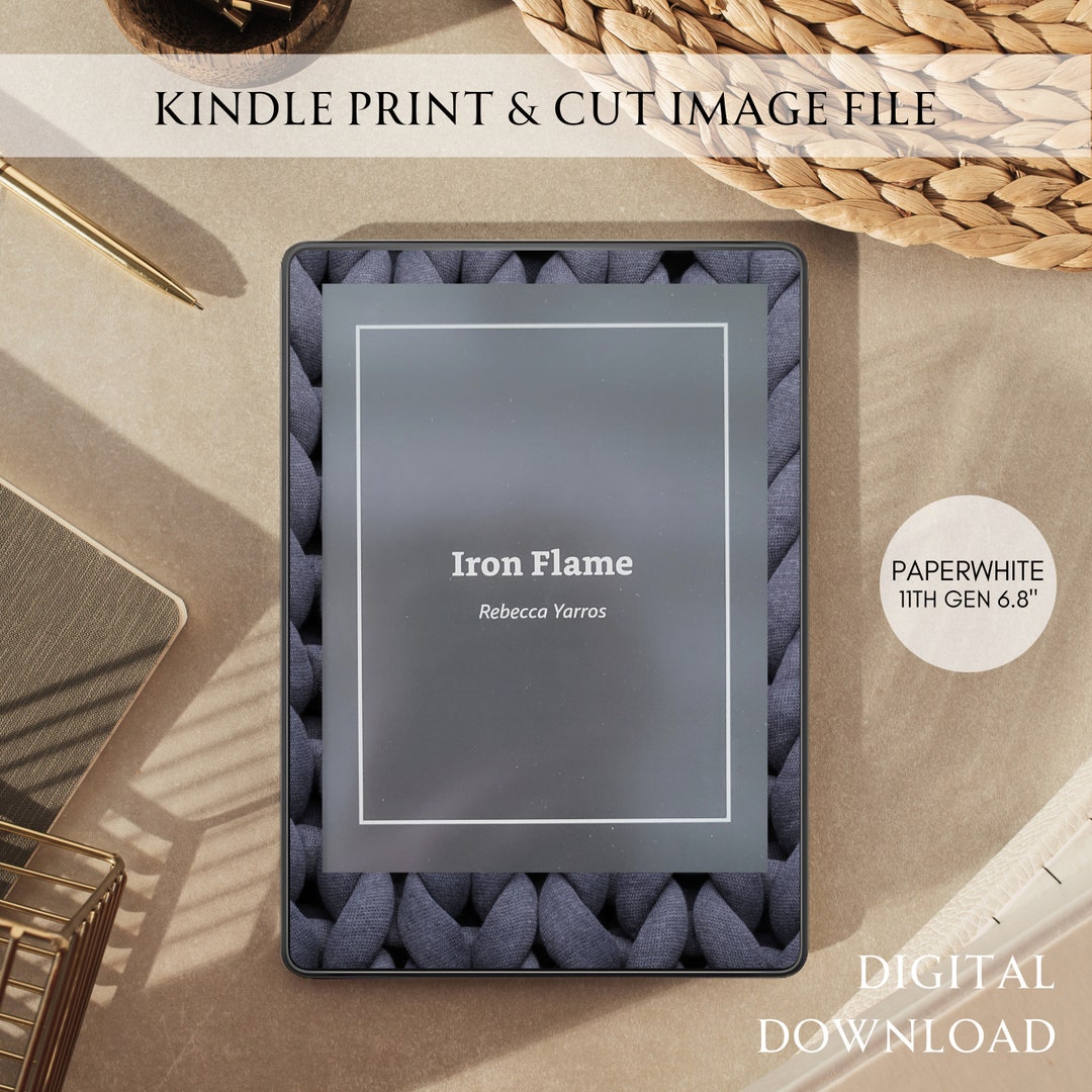 Jumbo Knit Kindle Skin PNG Print and Cut File | Paperwhite Gen 11 6.8 ...