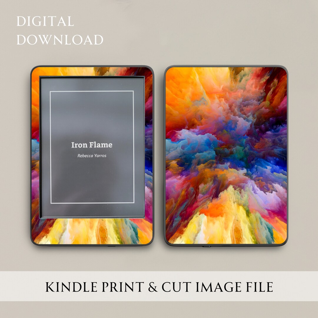 Rainbow Smoke Kindle Skin PNG Print and Cut File | 2022, 2024 BASIC ...