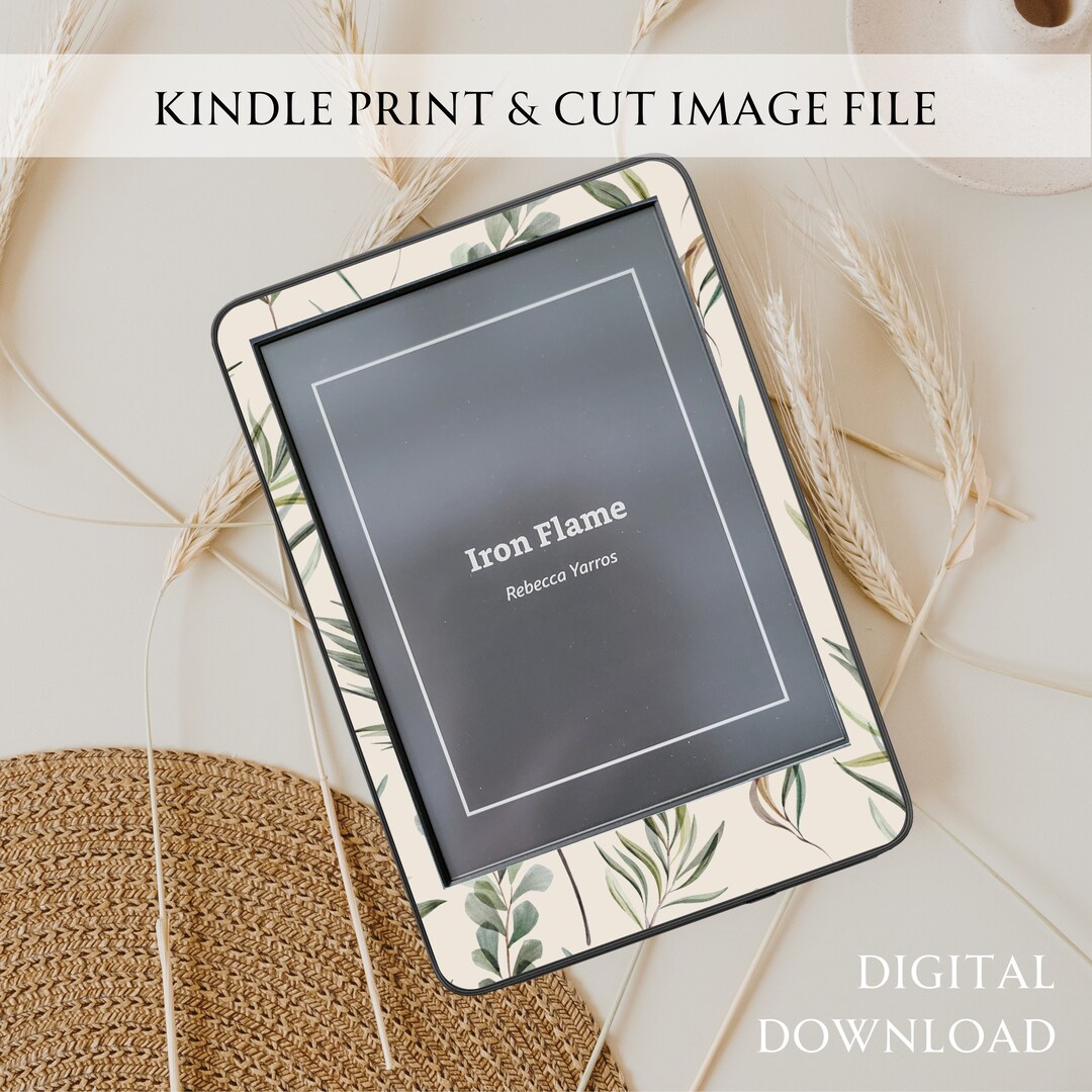 Palm Leaves Watercolor Kindle Skin PNG Print and Cut File | 2022, 2024 ...