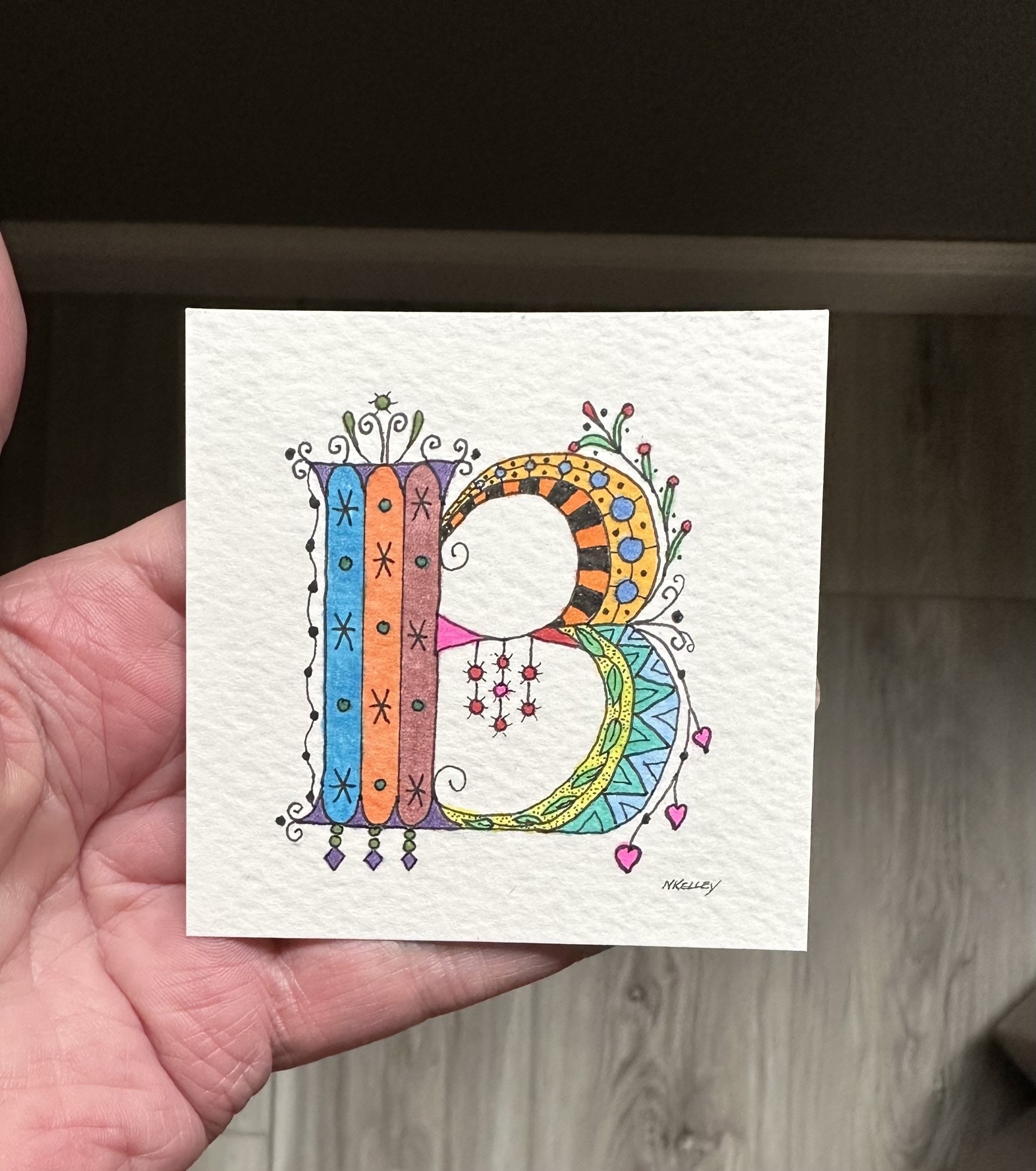 B Letter B Painting Original Painting NOT a Print TINY Painting ...