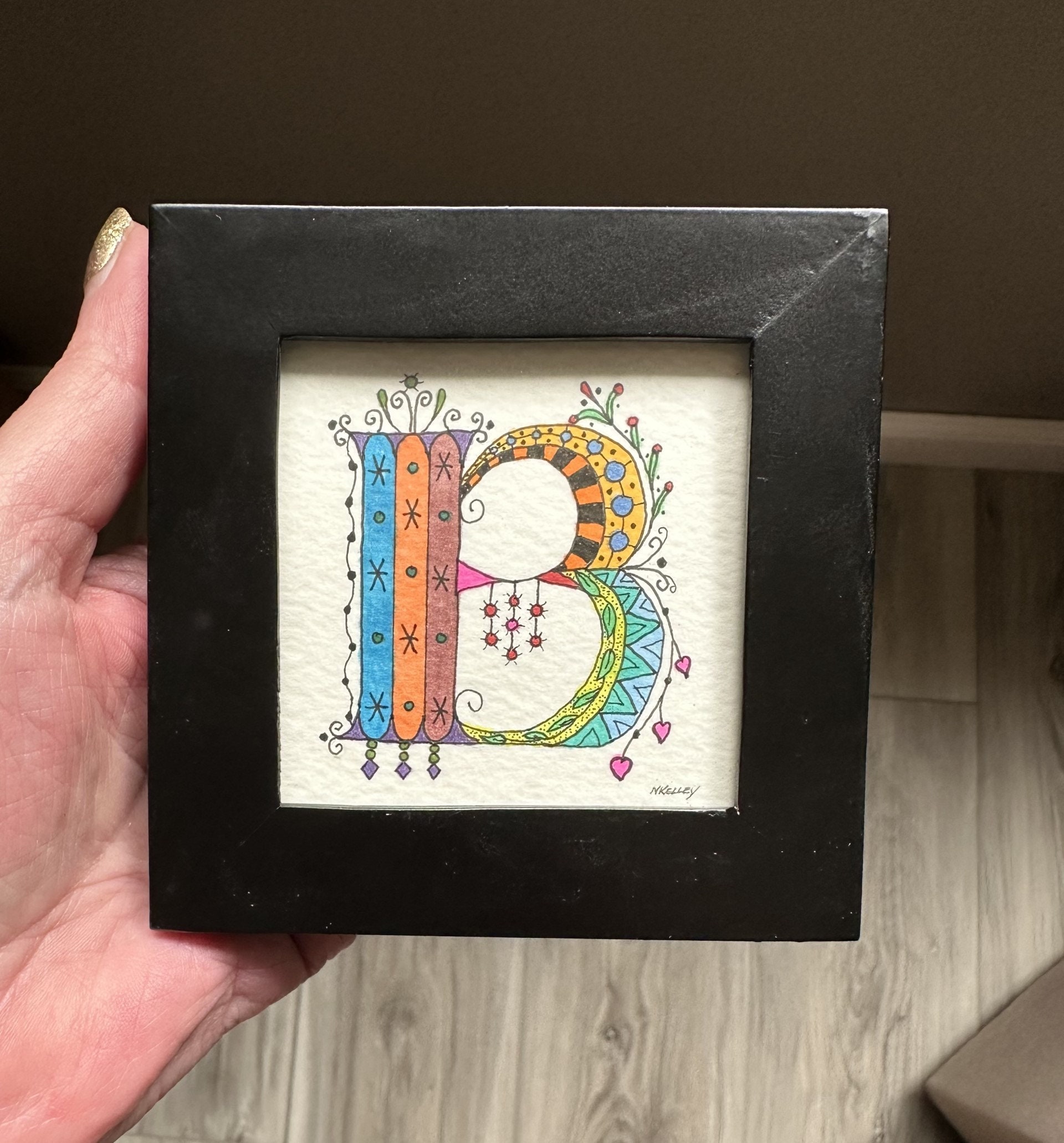 B Letter B Painting Original Painting NOT a Print TINY Painting ...