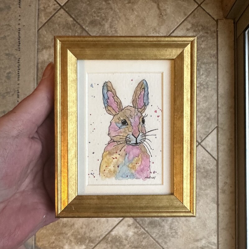 Bunny Painting - Etsy