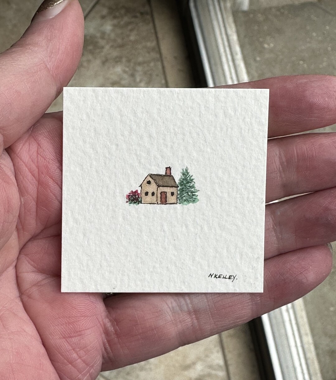 Super Miniature House Original Painting NOT a Print TINY - Etsy
