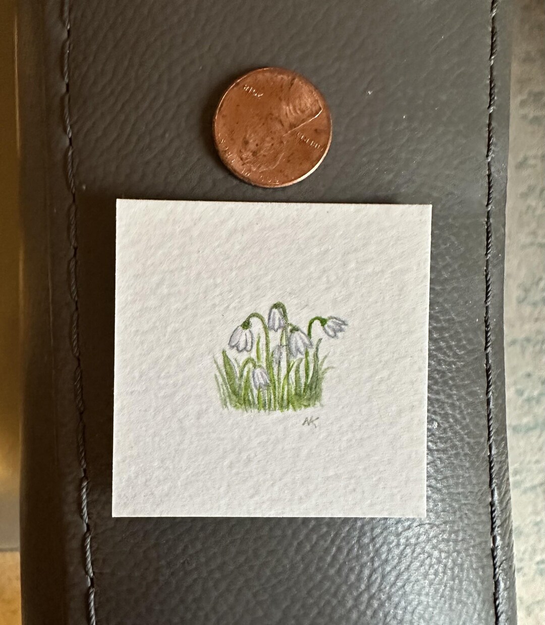 Super Miniature Spring Flowers - Original Painting - NOT a Print - TINY ...