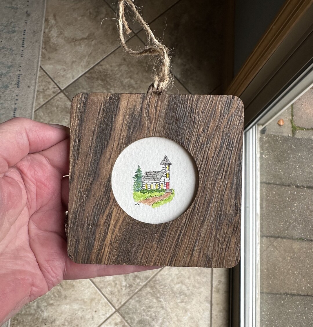 Super Miniature Church Painting - Original Painting NOT a Print - TINY ...