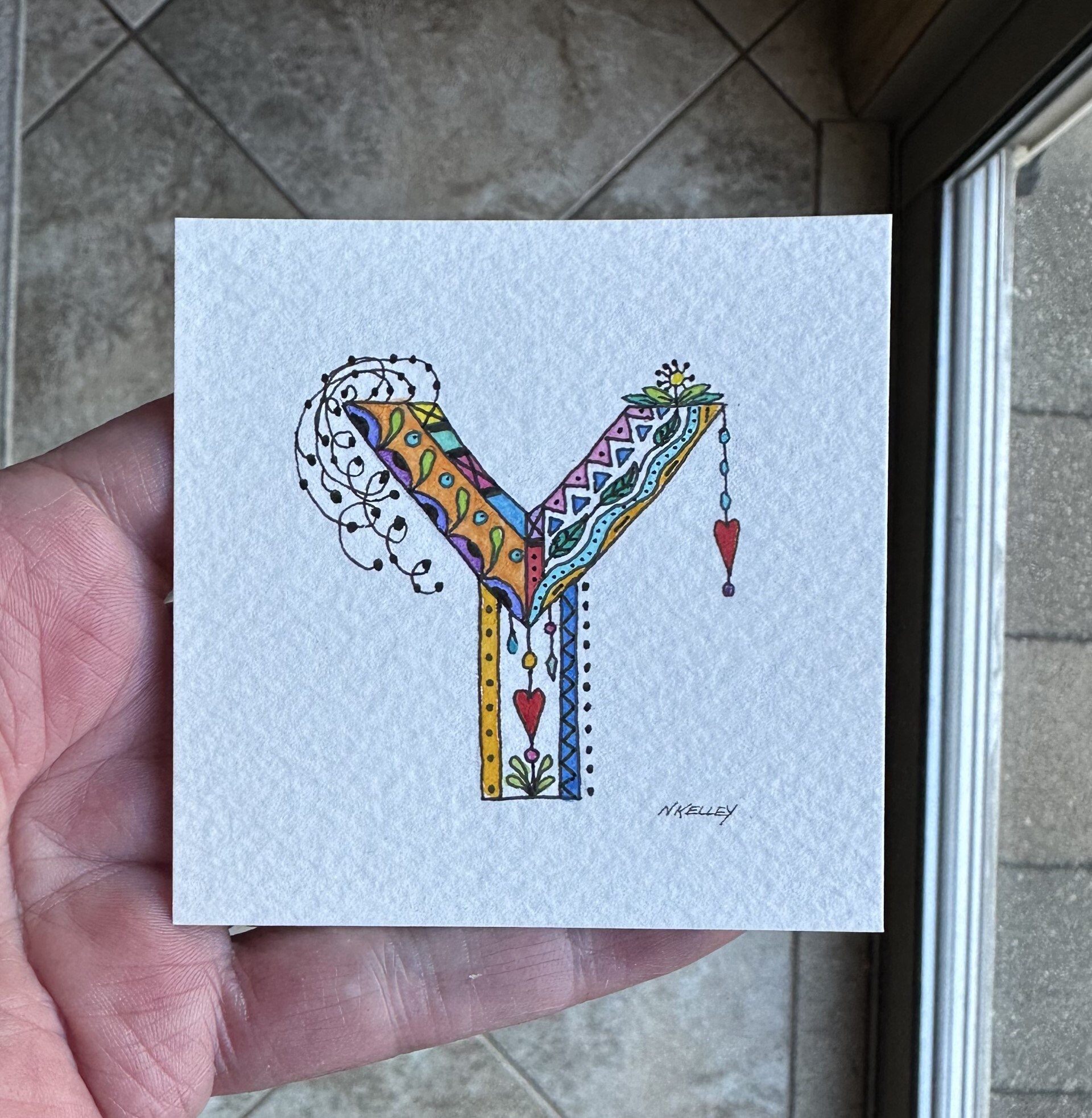 Y Letter Y Painting Original Painting NOT a Print Tiny Painting ...