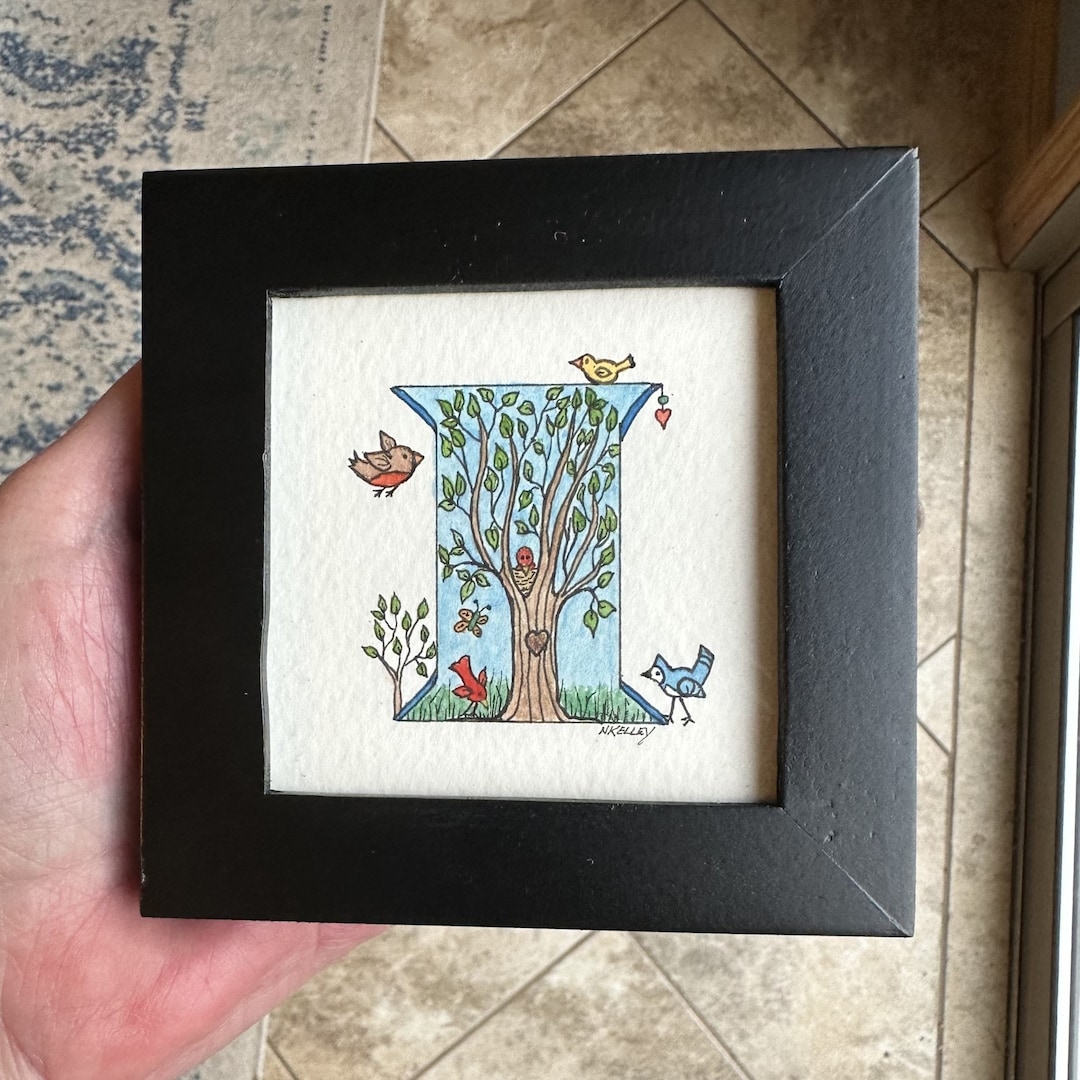 I Letter I Painting Original Painting NOT a Print TINY Painting ...