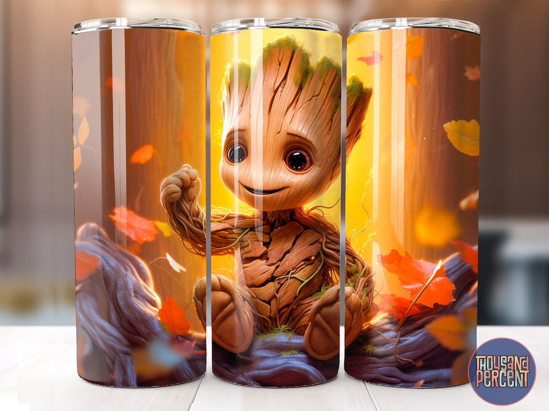 Baby Groot Tumbler Wrap for 20 Oz Skinny Cup, 3d Sublimation Design for ...