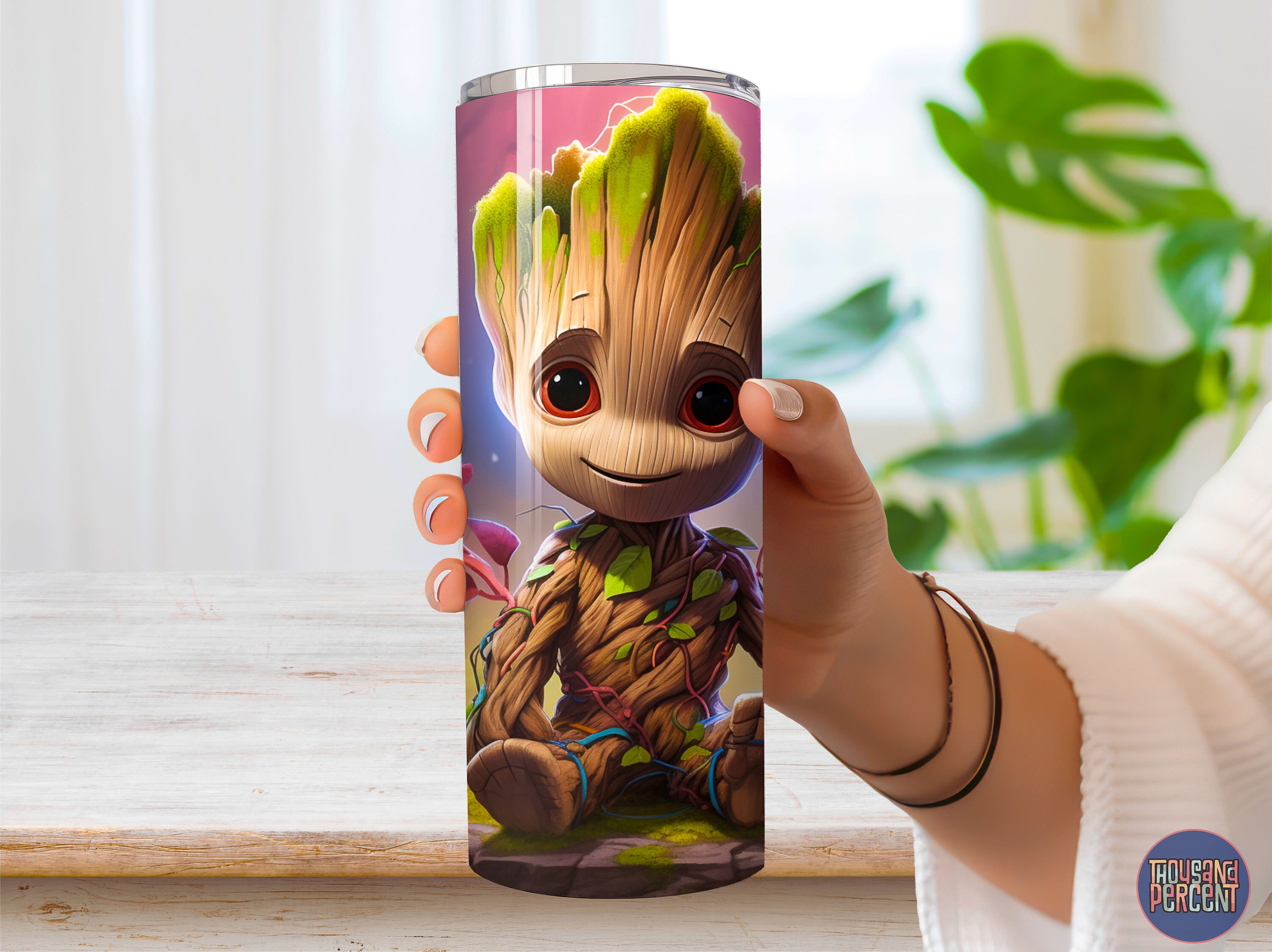 Baby Groot Tumbler Wrap for 20 Oz Skinny Cup, 3d Sublimation Design for ...