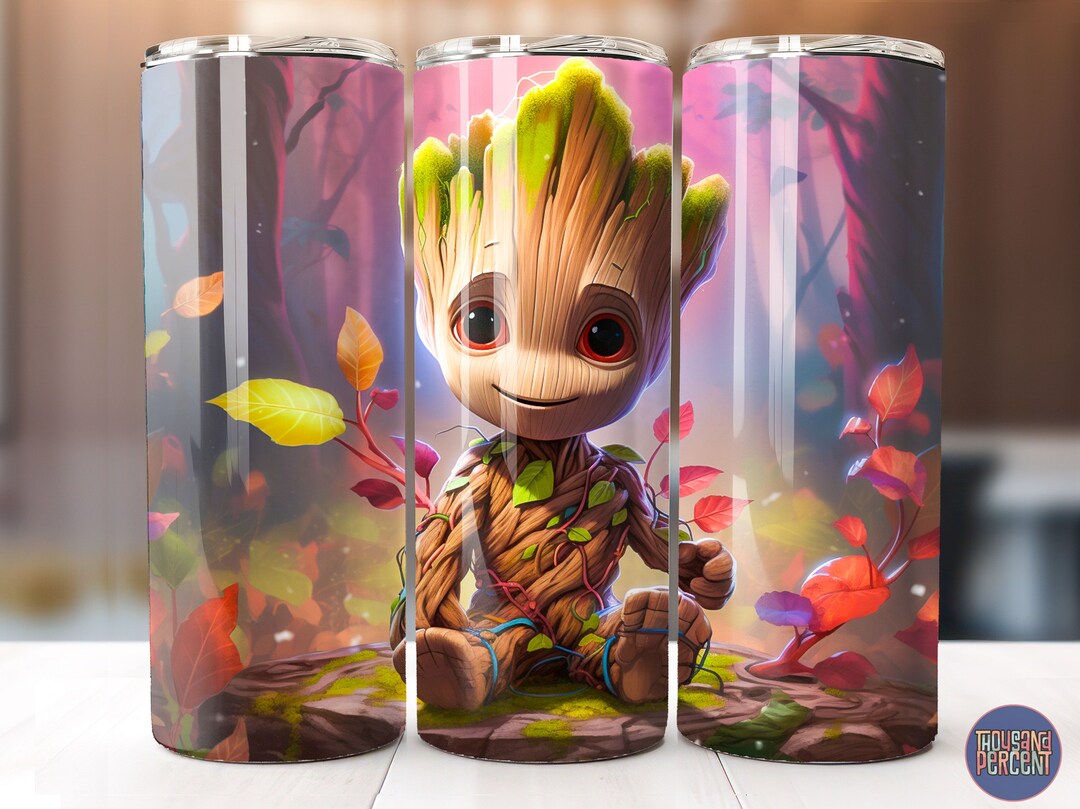 Baby Groot Tumbler Wrap for 20 Oz Skinny Cup, 3d Sublimation Design for ...
