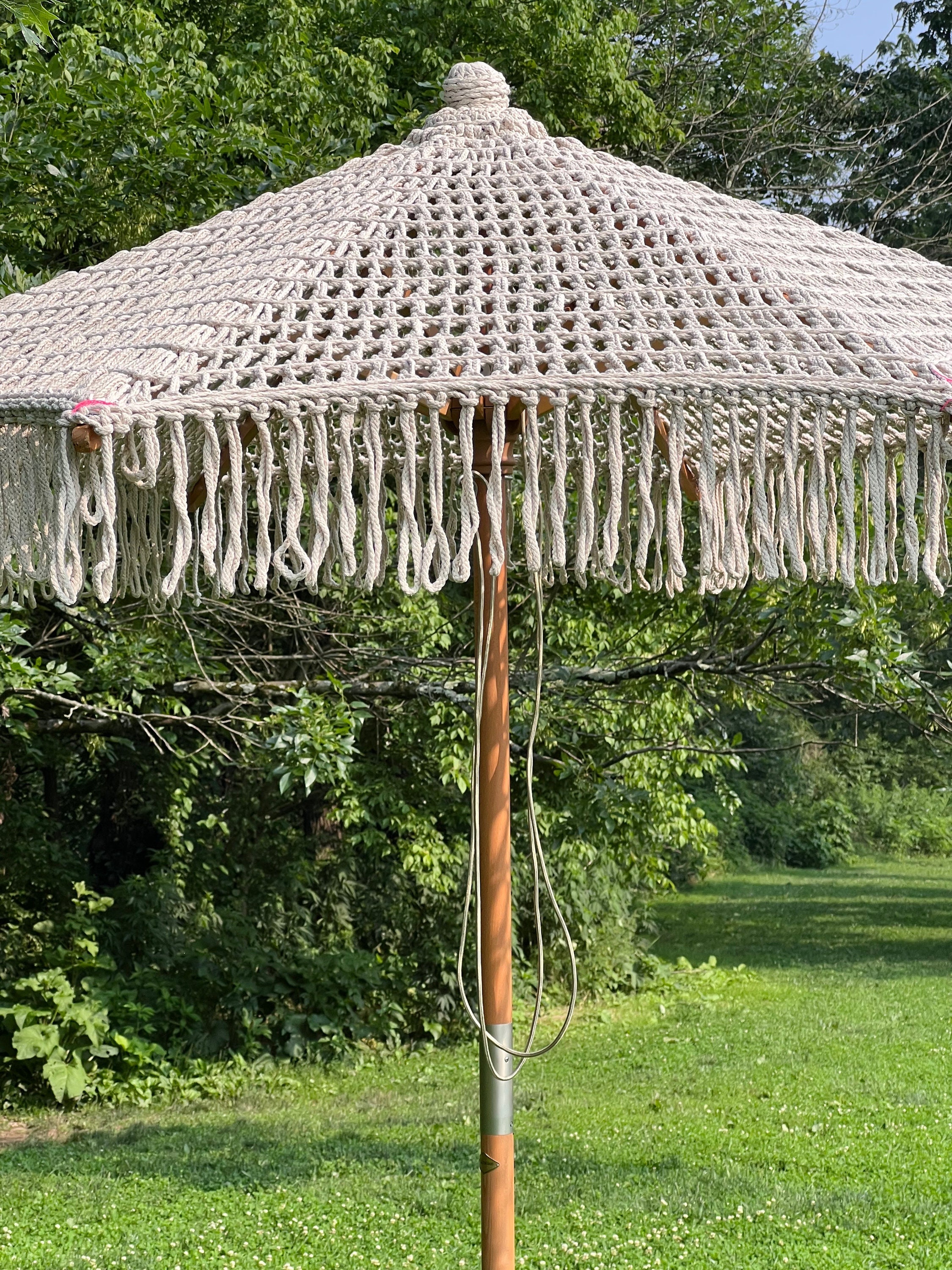 98 Inch/2,5 Meter Handmade Macrame Umbrella MIAMI. - Etsy
