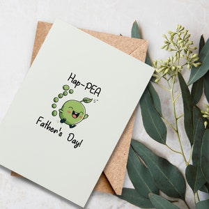 Fathers Day Card, Funny Father's Day Card, Hap-pea Fathers Day ...