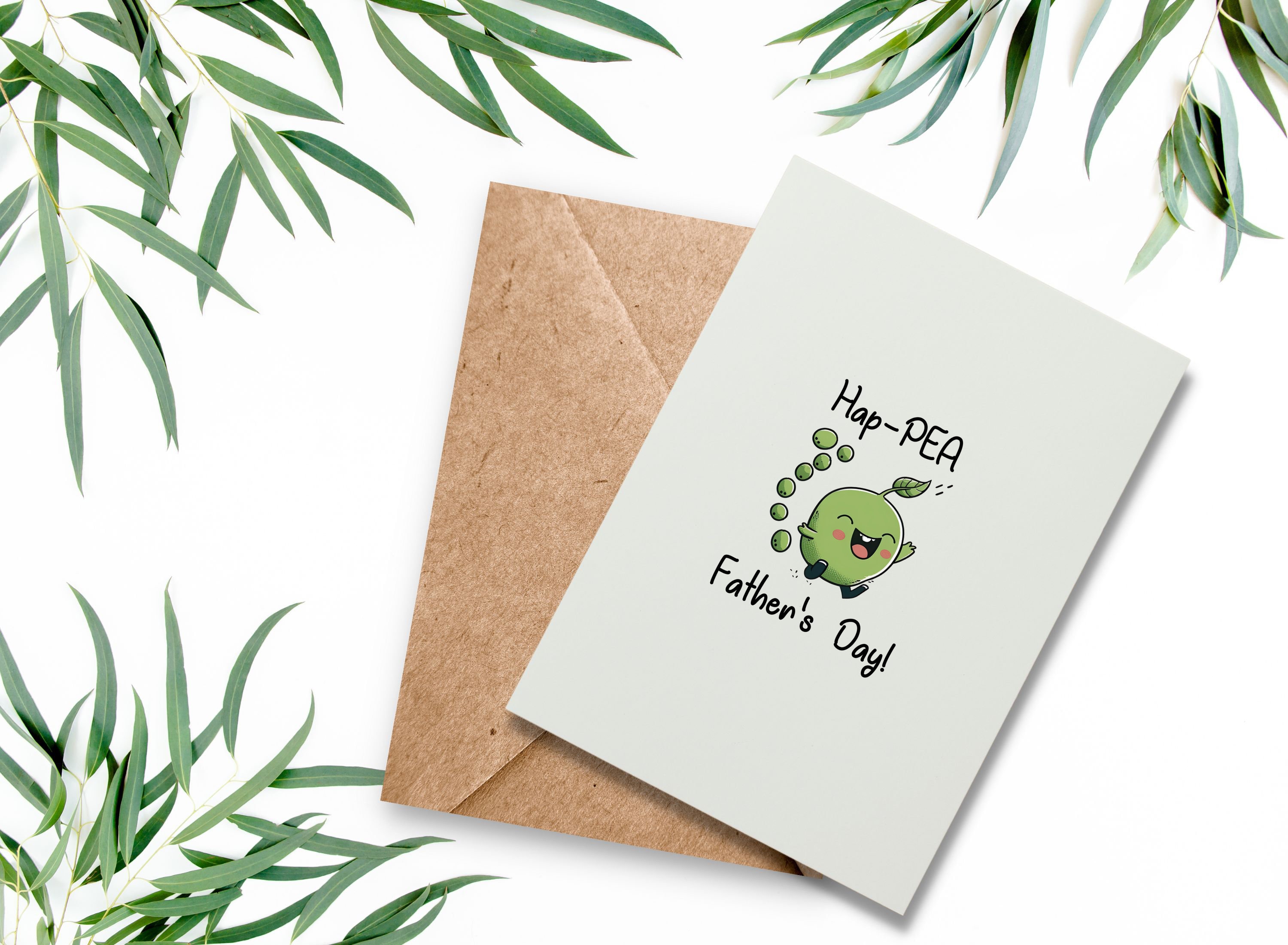 Fathers Day Card, Funny Father's Day Card, Hap-pea Fathers Day ...