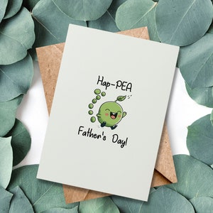 Fathers Day Card, Funny Father's Day Card, Hap-pea Fathers Day ...