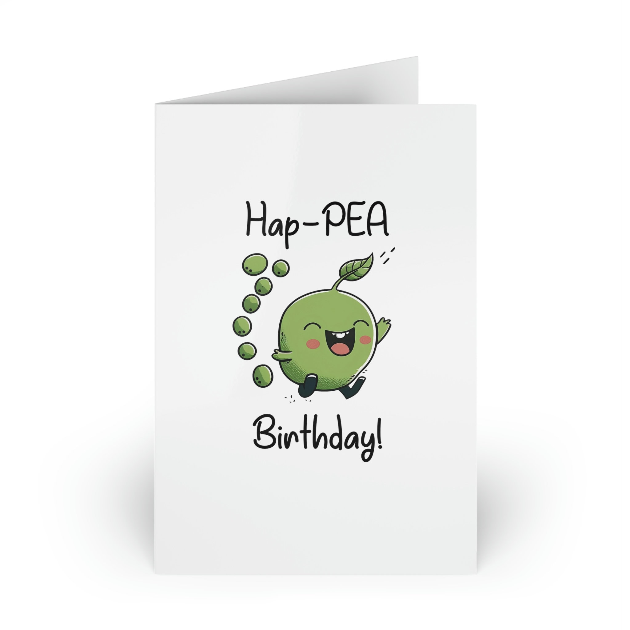 Punny Birthday Card, Funny Birthday Card Hap-pea Birthday Greeting Card ...