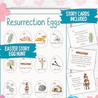 Printable Easter Story Eggs Jesus Resurrection Eggs Christian Easter ...