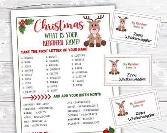 What's Your Elf Name Game, Christmas Party Game for Group, Holiday ...