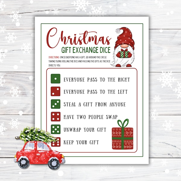 Christmas Dice Game Printable - Etsy