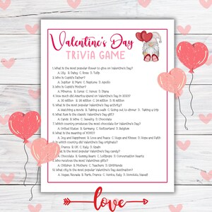Valentine Gnome Trivia Game Printable, Valentines Day Icebreaker Group ...