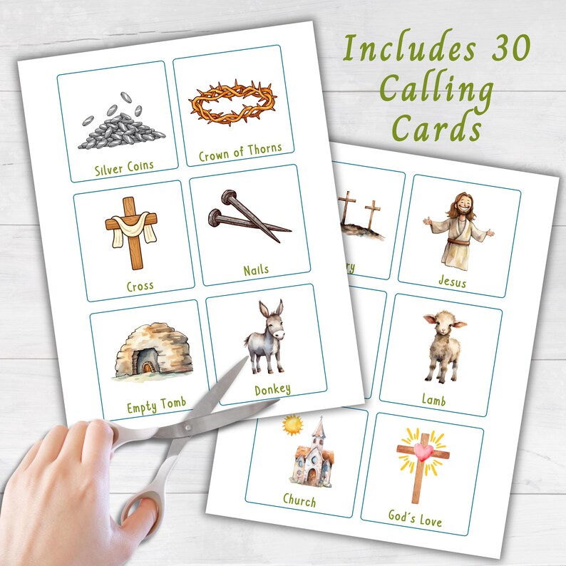 Christian Easter Bingo, Printable Religious Easter Holy Week Activities ...