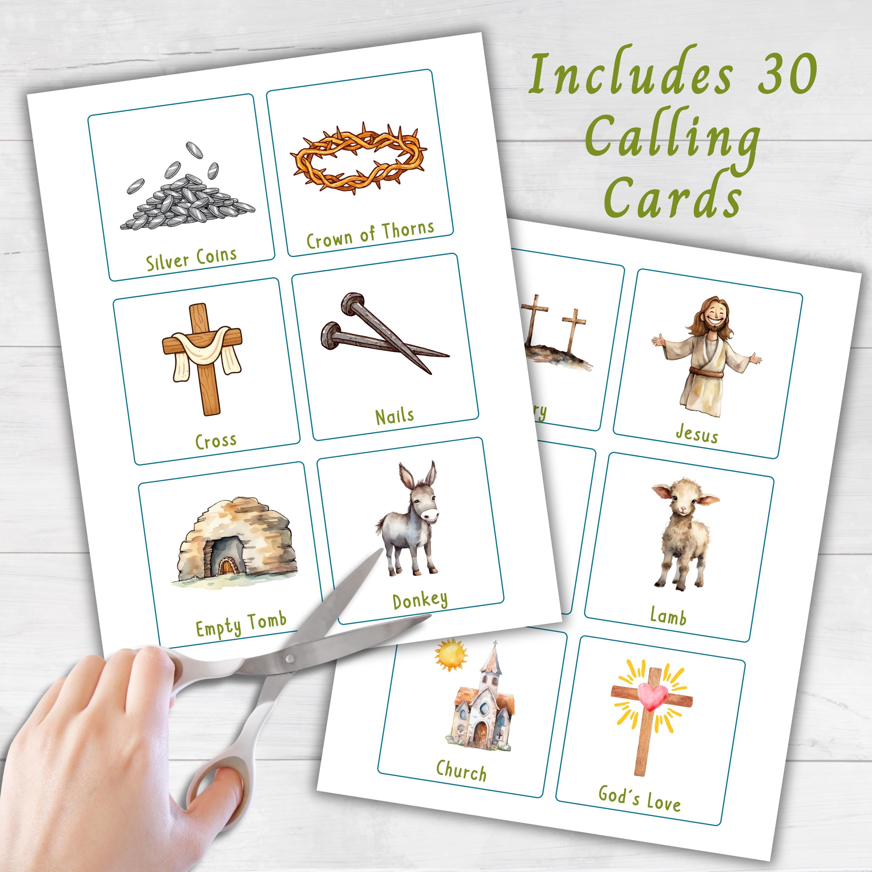 Christian Easter Bingo, Printable Religious Easter Holy Week Activities ...